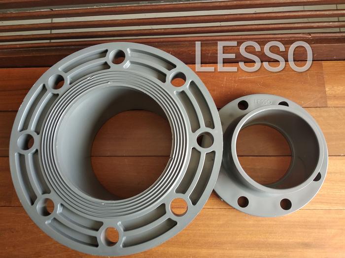 Jual Flange PVC AW 4" Merek Lesso Fitting Pipa PVC Stub Flange Pipa PVC ...