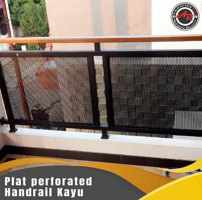 Jual Railing Tangga Perforated Handrail Kayu - Jakarta Timur - ARRAYYAN ...