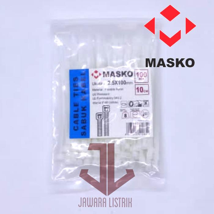 Promo MASKO KABEL TIES 2,5X150 MM 15CM 15 CM TIE CABLE TALI SABUK ...