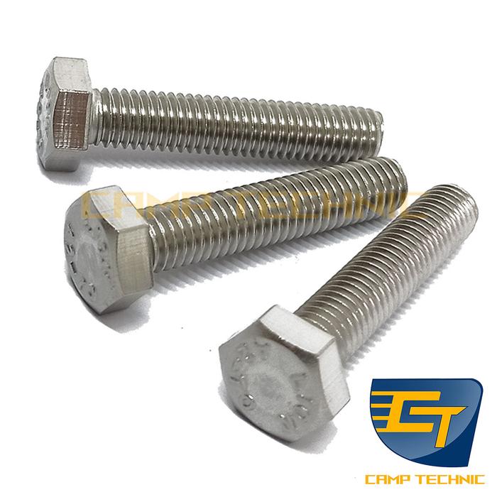 Jual BAUT HEXAGON M4 FULL DRAT DIAMETER 4MM PITCH 0.7 KUNCI 7 STAINLESS ...