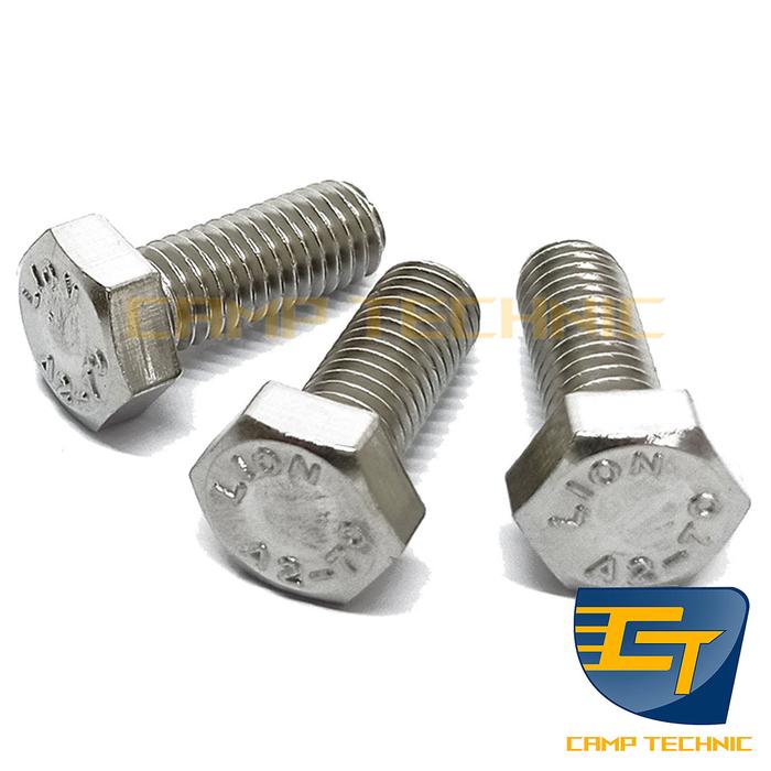 Jual BAUT HEX M8 FULL DRAT DIAMETER 8MM PITCH 1.25MM KUNCI 13 STAINLESS ...