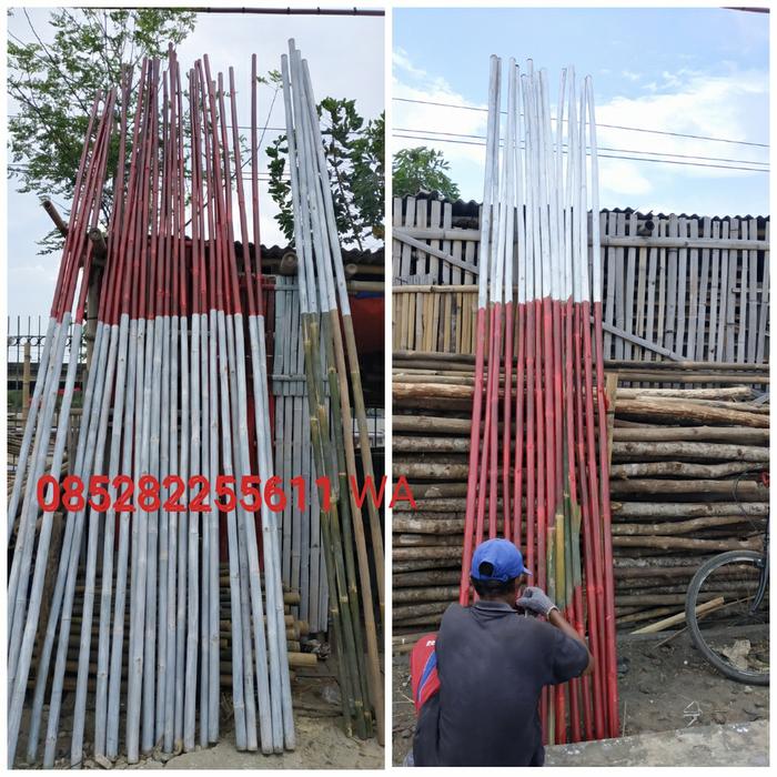 Jual Bambu Tiang Bendera 3-5 Cm p 4 m Sudah di cet minimal pemesanan 20 ...