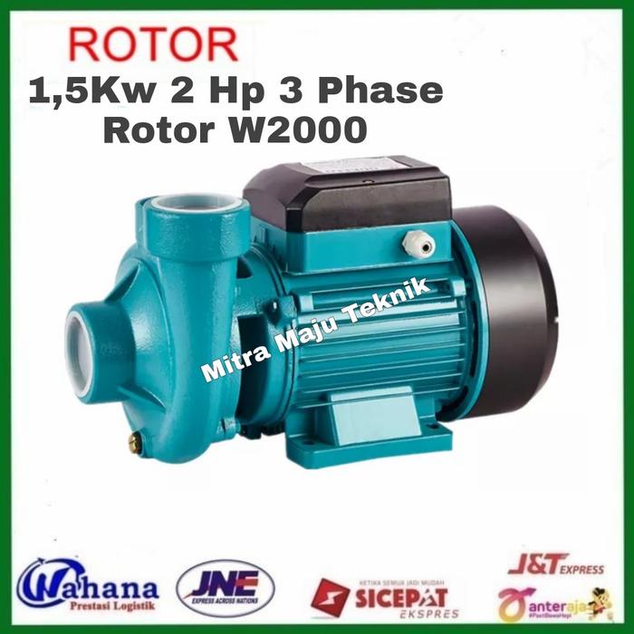 Jual Pompa Air Centrifugal 1,5Kw 2 Hp 1 Phase Rotor W2000 Pompa ...