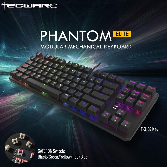 Jual Tecware Phantom 87 Keys - Backlit Mechanical Ten Key Less Keyboard ...