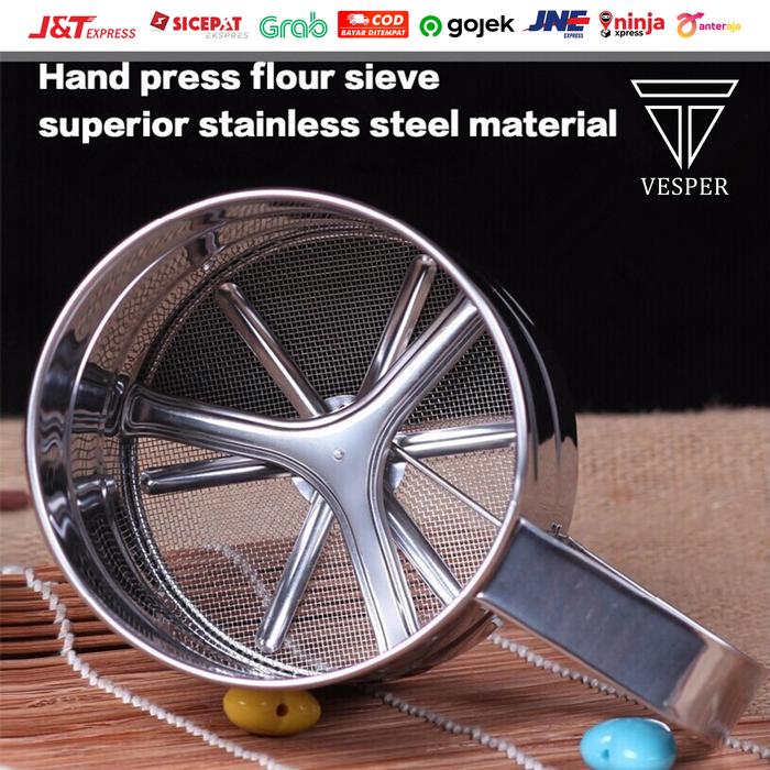 Jual Saringan Pengayak Icing Gula Tepung / Mekanis Flour Shaker ...