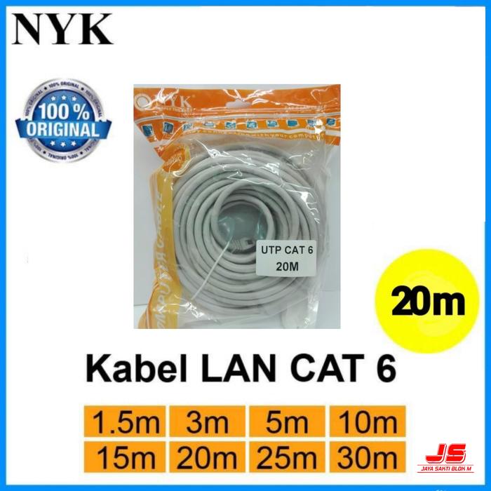 Jual Kabel Lan/utp 20m Nyk Cat6 Di Seller Velvet Store - Cengkareng Timur, Kota Jakarta Barat ...
