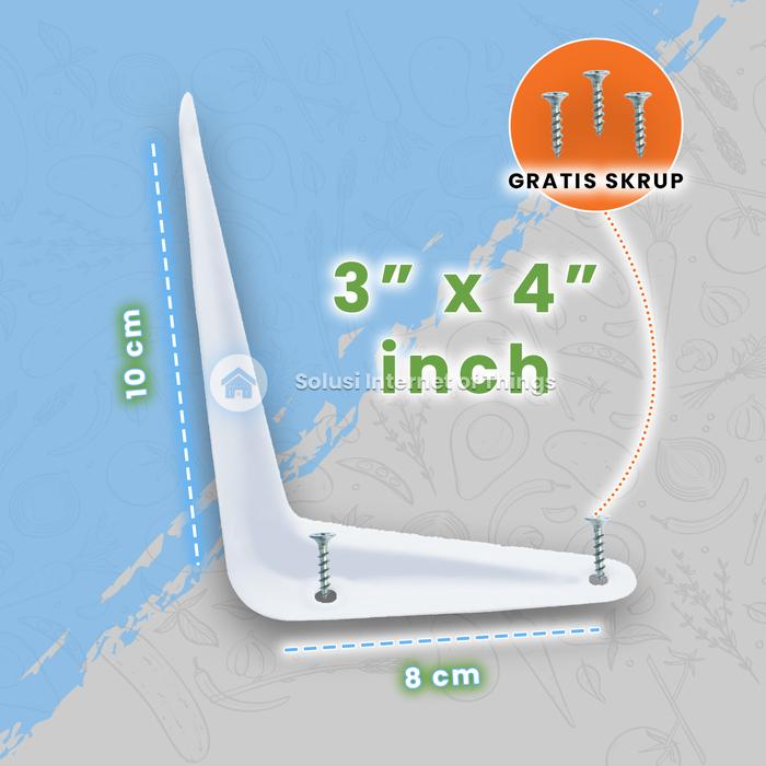 Jual siku rak mini, siku rak minimalis, siku rak kecil ukuran 8x10 cm ...