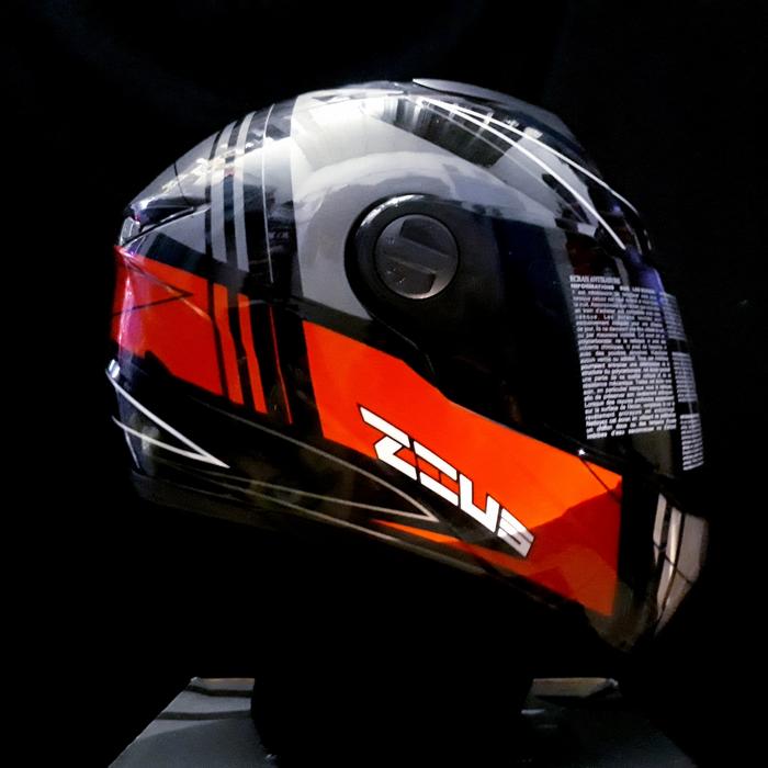 Jual ZEUS HELM ZS 811 MOTIF | BLACK RED GUNMETAL | ZEUS FULL FACE ...