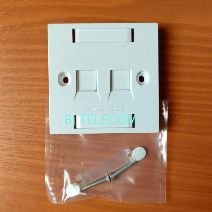 Jual Faceplate kit dual port AMP commscope/ frame data 2port commscope ...