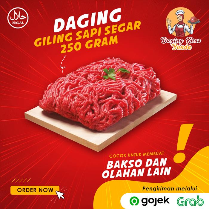 Jual (PREMIUM) Daging Giling Sapi Lokal Segar FRESH 250 gram - Jakarta ...