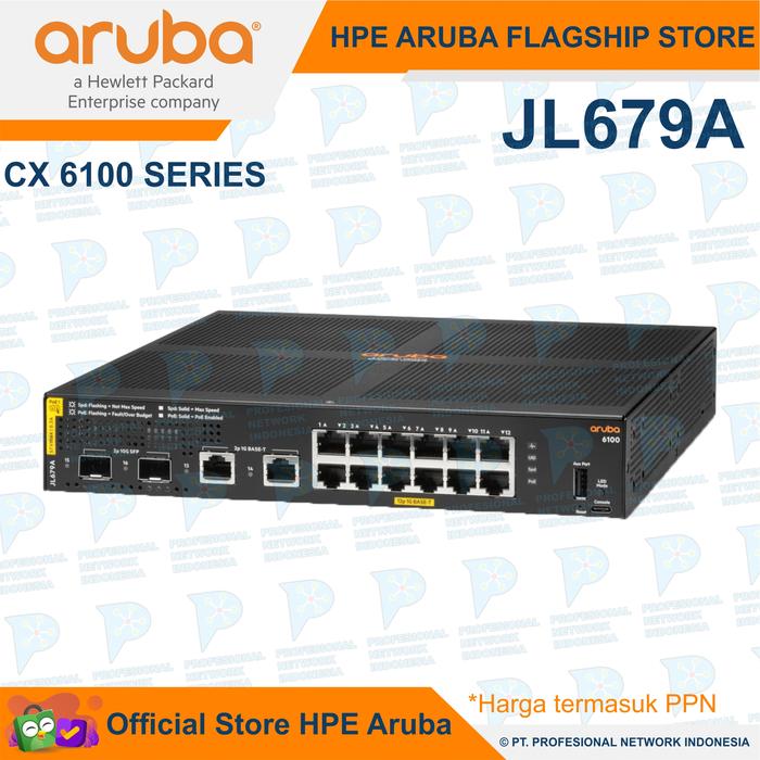 Promo HPE Aruba CX 6100 (JL679A) 12G Class4 PoE 2G/2SFP+ 139W Switch ...