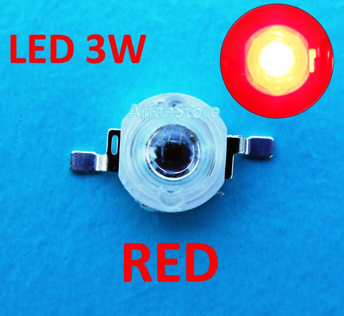 Jual Promo LED 3W RED High Power Led Lampu HPL Warna Merah - Kota ...