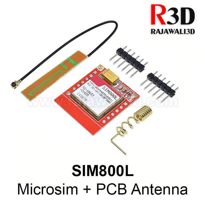 Jual SIM800L Micro SIM GSM GPRS Module PCB Antenna Serial Modem Shield ...