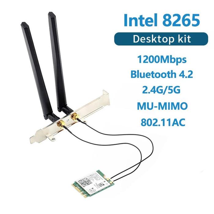 Jual Intel 8265 WiFi 5 Dual Band AC Wireless BT 4.2 PCI Express pcie 2G ...