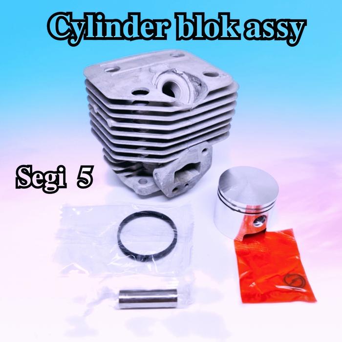 Jual silinder cylinder blok set seher seker piston potong rumput tipe 328 - kotak datar - Kota ...