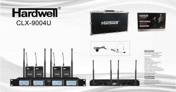 Jual Mic Wireless Hardwell CLX 9004 U 4 Channel 4 Clip Headset Original ...