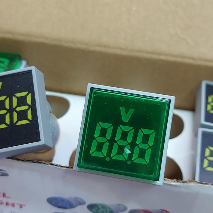 Jual PILOT LAMP VOLTMETER KOTAK LED 220V indicator Lamp volt meter ...