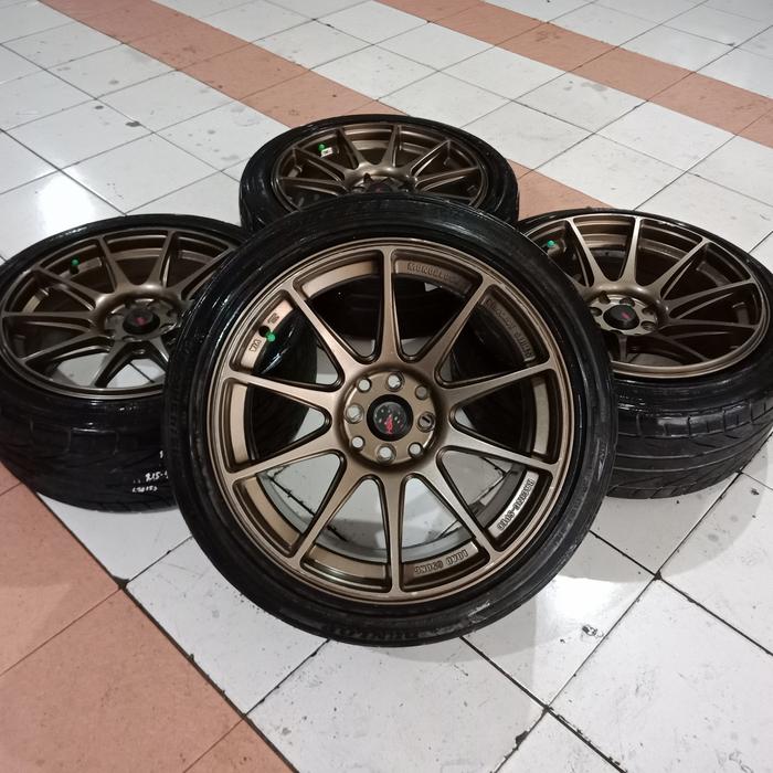 Jual velg import hsr xxr ring 17 pcd 4x100/114 plus ban 215 45 r17 ...