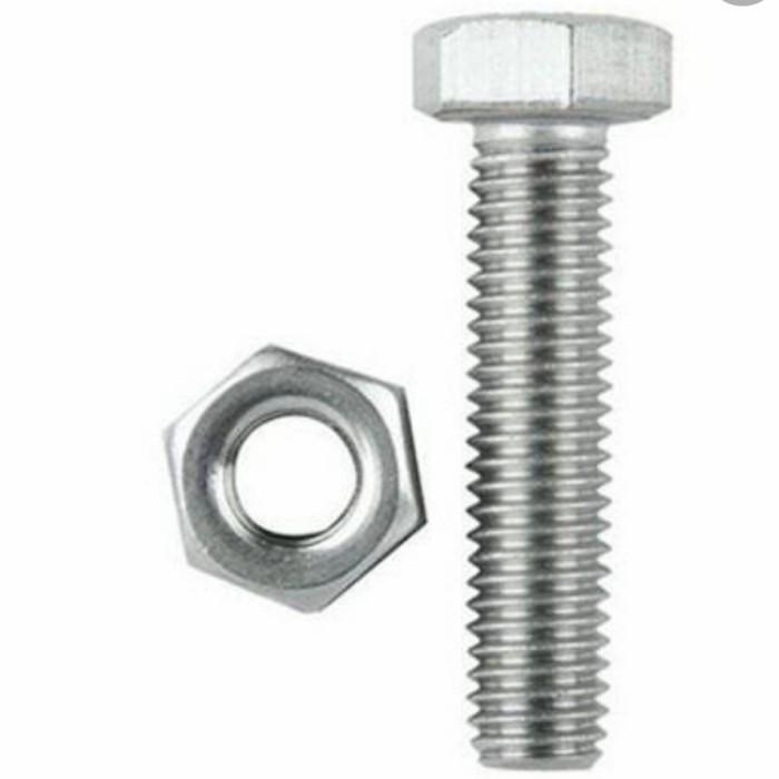 Jual Baut Mur Putih M5x25 BMP M5 x 25 Baut Mur Besi Galvanis Baut & Mur - Jakarta Barat - SLF ...