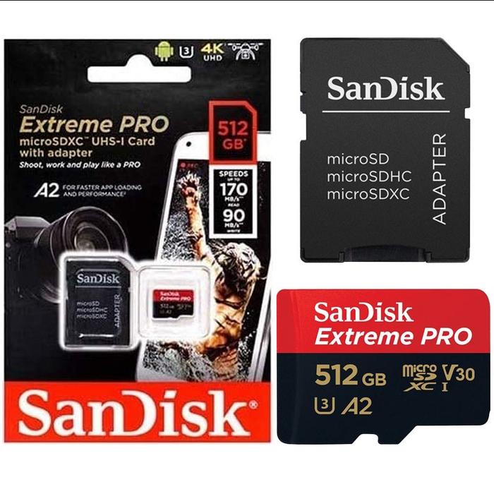 Jual Micro Sd Card Sandisk Extreme Pro 128gb/256gb/512gb/1tb Memory ...
