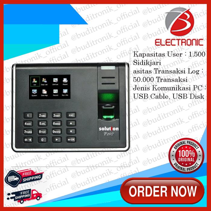 Jual Mesin Absen Finger Print Solution P207 Garansi Resmi - Jakarta ...