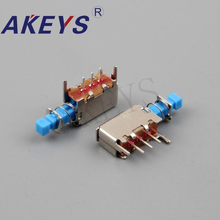 Jual Power Switch Push-button Switch Self-locking Blue DC 12V 50mA ...