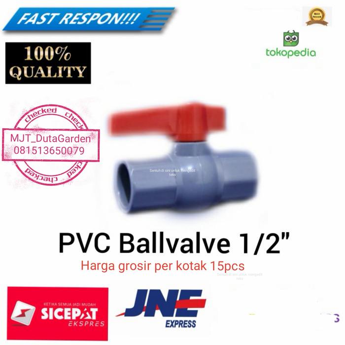 Jual ball valve ½" inch sok / union PVC - Kota Tangerang - MJT Duta ...