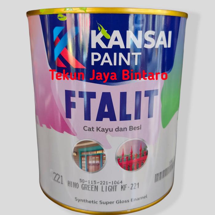 Jual Cat Ftalit 221 Hino Green Light 1kg Cat Kayu Besi Solvent Kilap ...