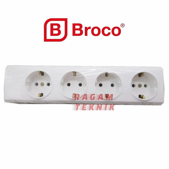 Jual Stop Kontak Broco 4 Lubang Terminal Arde Kuningan Colokan Portable ...
