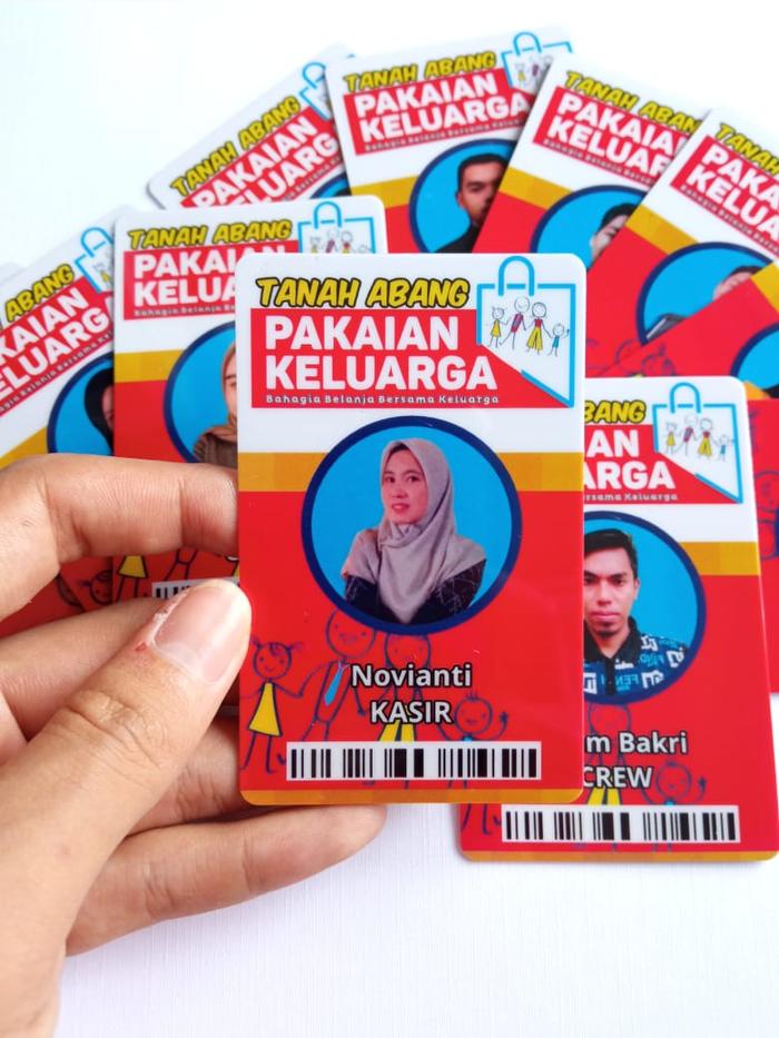 Jual Cetak ID card PVC FREE DESAIN Member Card Kartu Pelajar 1 SISI ...