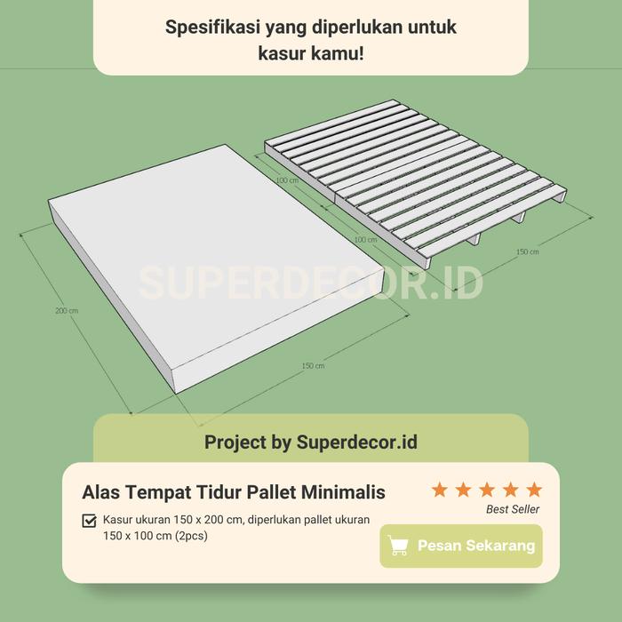Jual Alas Tempat Tidur Pallet Minimalis / Dipan Pallet / Tempat Tidur ...
