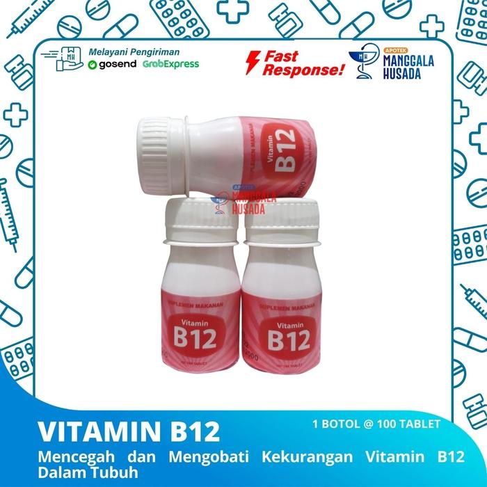 Jual VITAMIN B12 SUPLEMEN MAKANAN BOTOL @ 100 TABLET - Kota Palembang ...