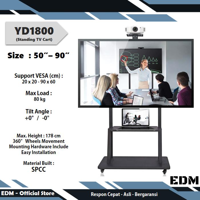 Jual Standing Bracket TV 50 55 60 65 70 75 80 85 inch, Mobile Stand TV ...
