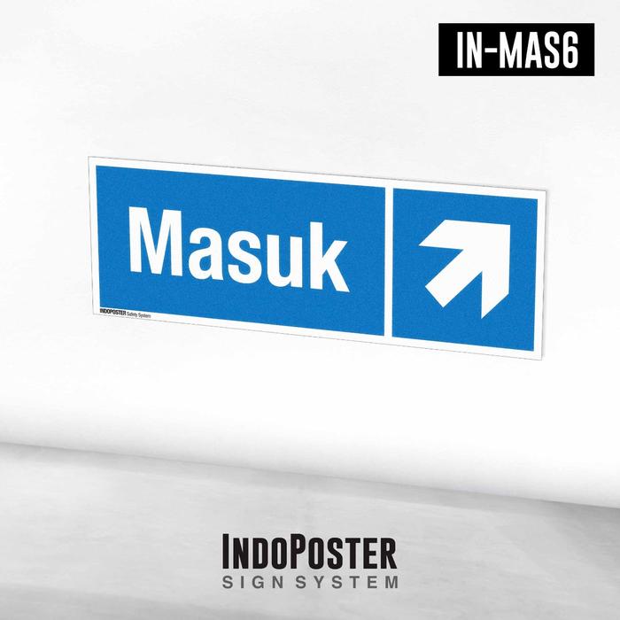 Jual Stiker label K3 safety tanda pintu masuk arah kanan atas - S - Kab ...