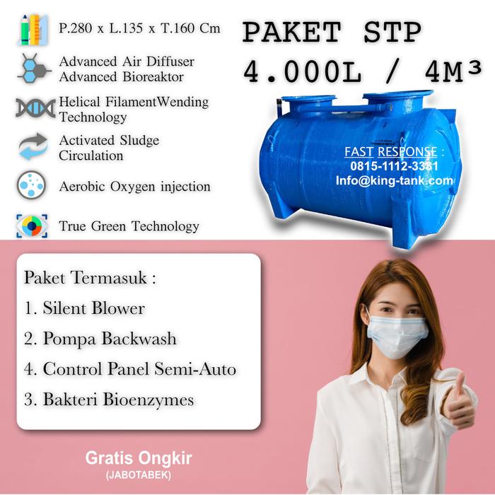 Jual Tangki STP BIO Tank BIOTECH 4000 Liter / 4m3 - Kab. Tangerang ...