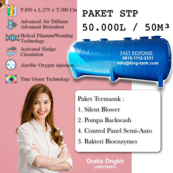 Jual Tangki BIO SEPTIC Septic Tank STP 50.000 Liter / 50m3 - Jakarta ...