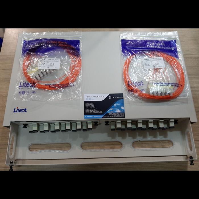 Jual LITECH ODF OTB RACK 24 CORE ST FULL SET SINGLE MODE FIBER OPTIK ...