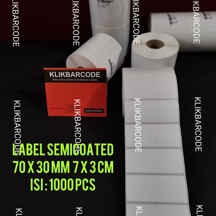 Jual label semicoat 7 x 3 cm - 70x30 - 70 x 30 mm - sticker etiket ...