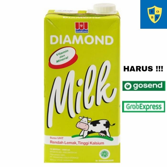 Jual susu diamond uht milk full cream 1 liter susu segar susu sapi ...