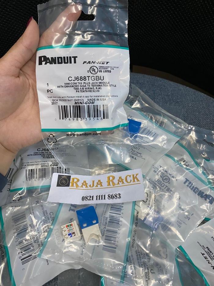 Jual Modular Panduit Cat 6 CJ688TGBU / Panduit / Jack RJ45 Cat6 Panduit ...
