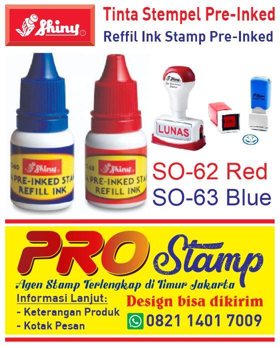 Jual Tinta Shiny SO-63 BLUE (Tinta Stempel Pre-Inked) - Kab. Bekasi ...