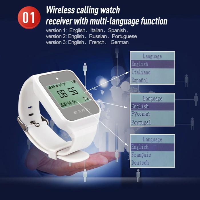 Promo KOLMI Watch Paging Wireless Calling System Pager Portable ...