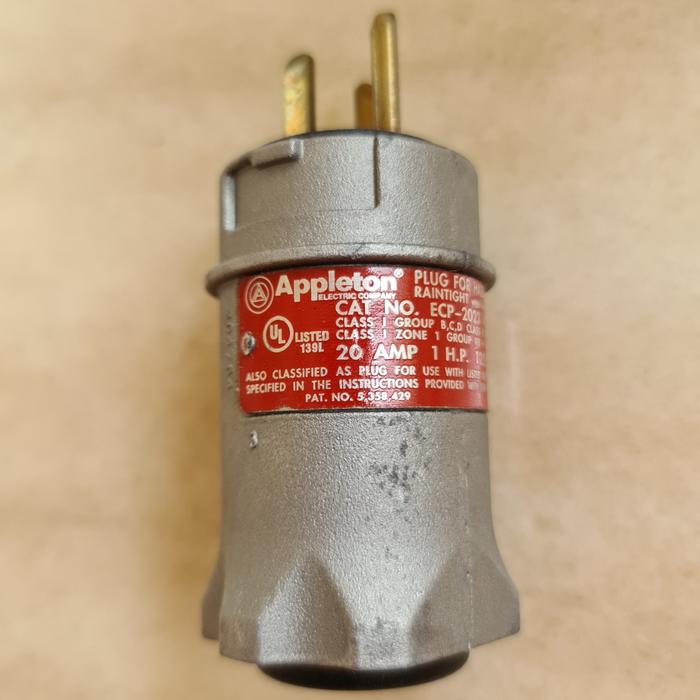 Jual Appleton Exproof Plug Watertight ECP2023 ECP-2023 20A 2W 3P 125VAC - Jakarta Pusat - Niaga ...