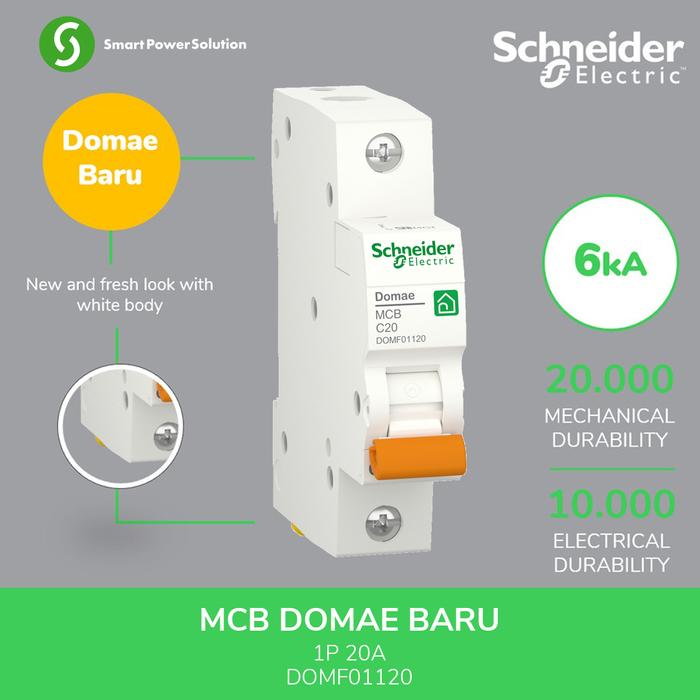 Promo Schneider New Domae Mcb 20A - 1P 6ka - DOMF01120 - Jakarta Pusat - Smart Power Solution ...