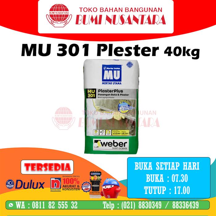 Jual Semen MU 301 40kg MU Plester 301 40kg Semen Plester Mortar Utama ...