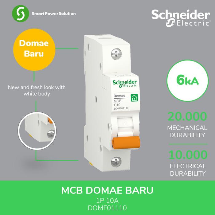 Promo Schneider New Domae Mcb 10A - 1P 6ka - DOMF01110 - Jakarta Pusat - Smart Power Solution ...