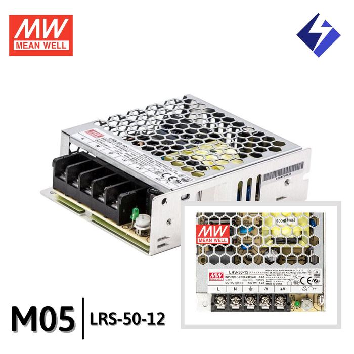 Jual Power supply Mean Well LRS-50-12 trafo 12 volt 50 watt 4.2A indoor - Jakarta Selatan ...