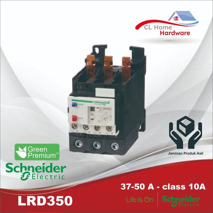 Jual LRD350 thermal overload relay 37A-50A SCHNEIDER ORIGINAL SNI ...