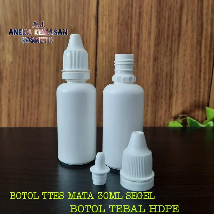 Jual Botol tetes 30ml segel putih / botol liquid / botol tetes mata ...