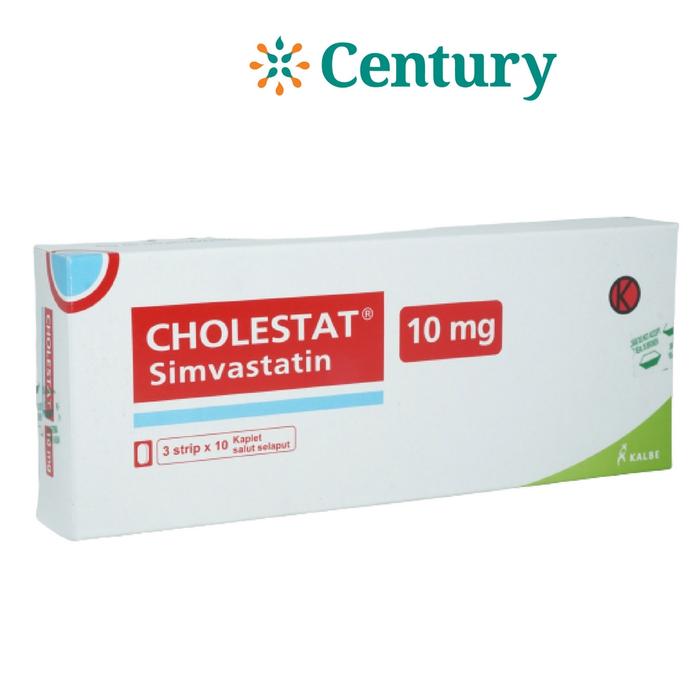 Jual CHOLESTAT 10MG 1 STRIP ISI 10 TABLET / SIMVASTATIN / OBAT ...